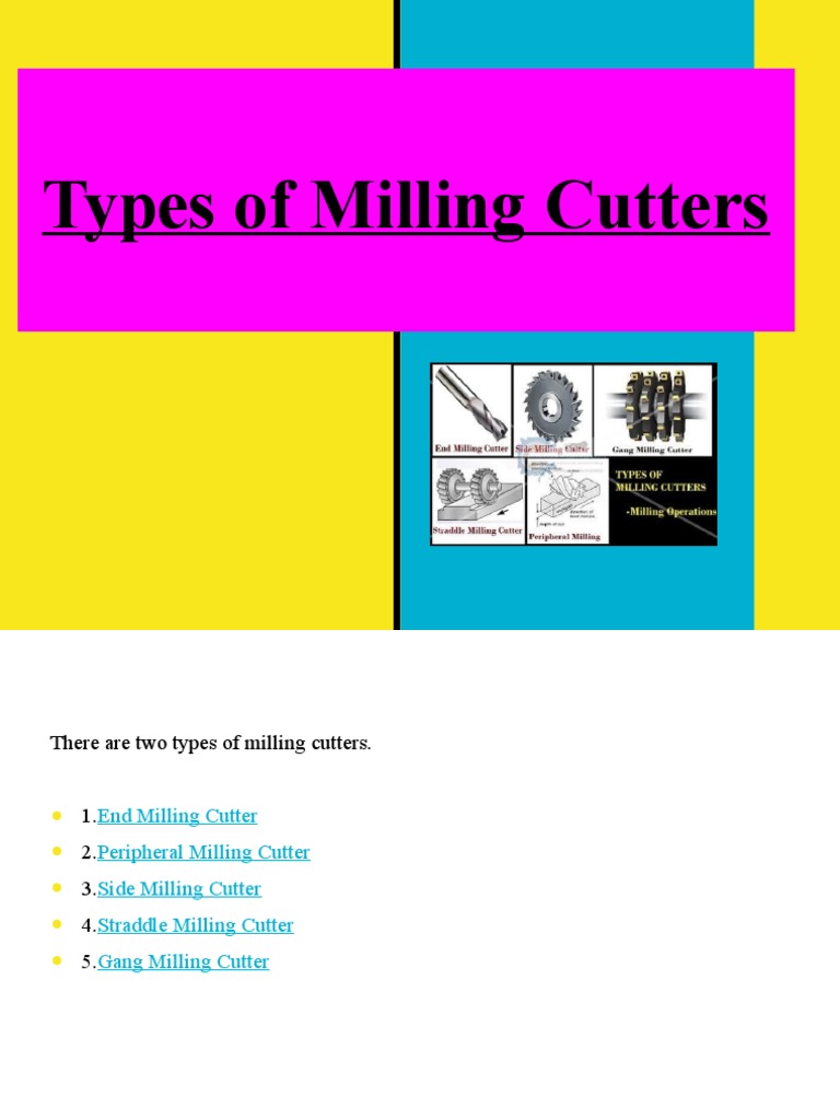 Milling Operations (11) - Milling Machines, Milling Cutters, Up&Down Milling, Q&A, FormulasTypes ...