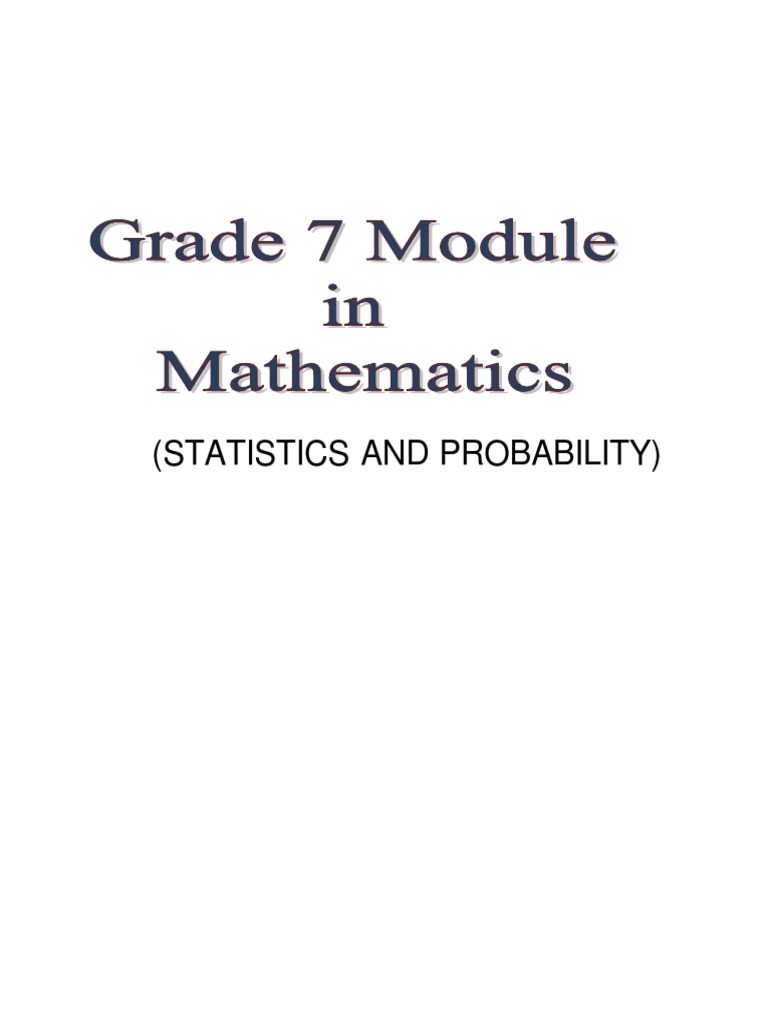 Math Module Grade 7 - Example | Download Free PDF | Mode (Statistics ...