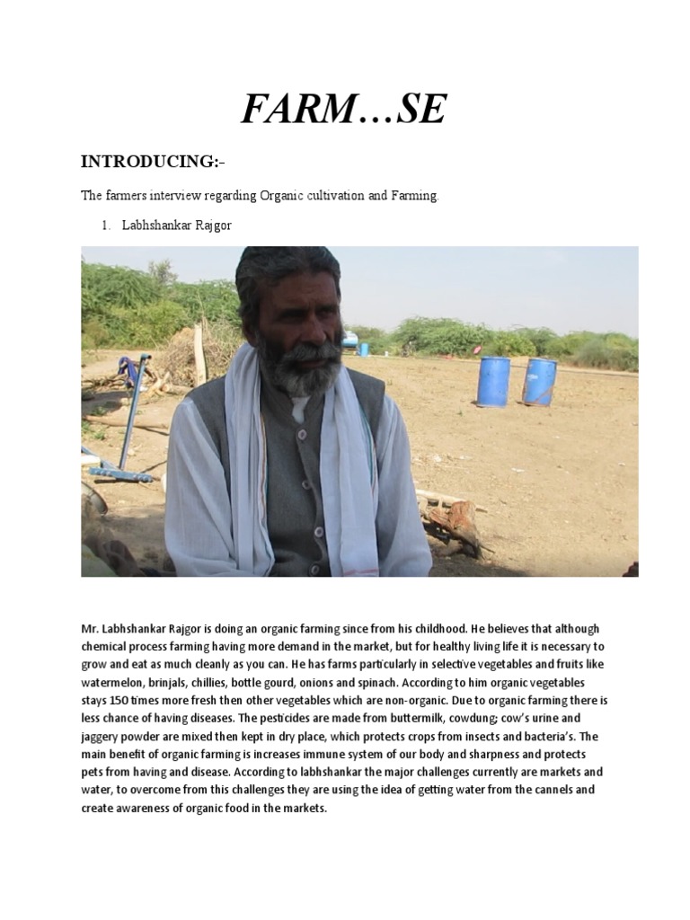Farmers Interview | PDF | Organic Farming | Agriculture