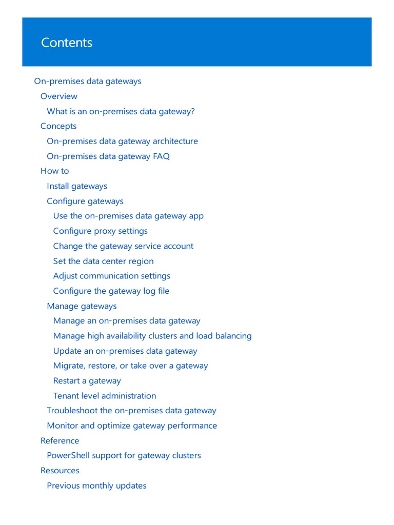What Is An On-Premises Data Gateway | Download Free PDF | Proxy Server | Port (Computer Networking)