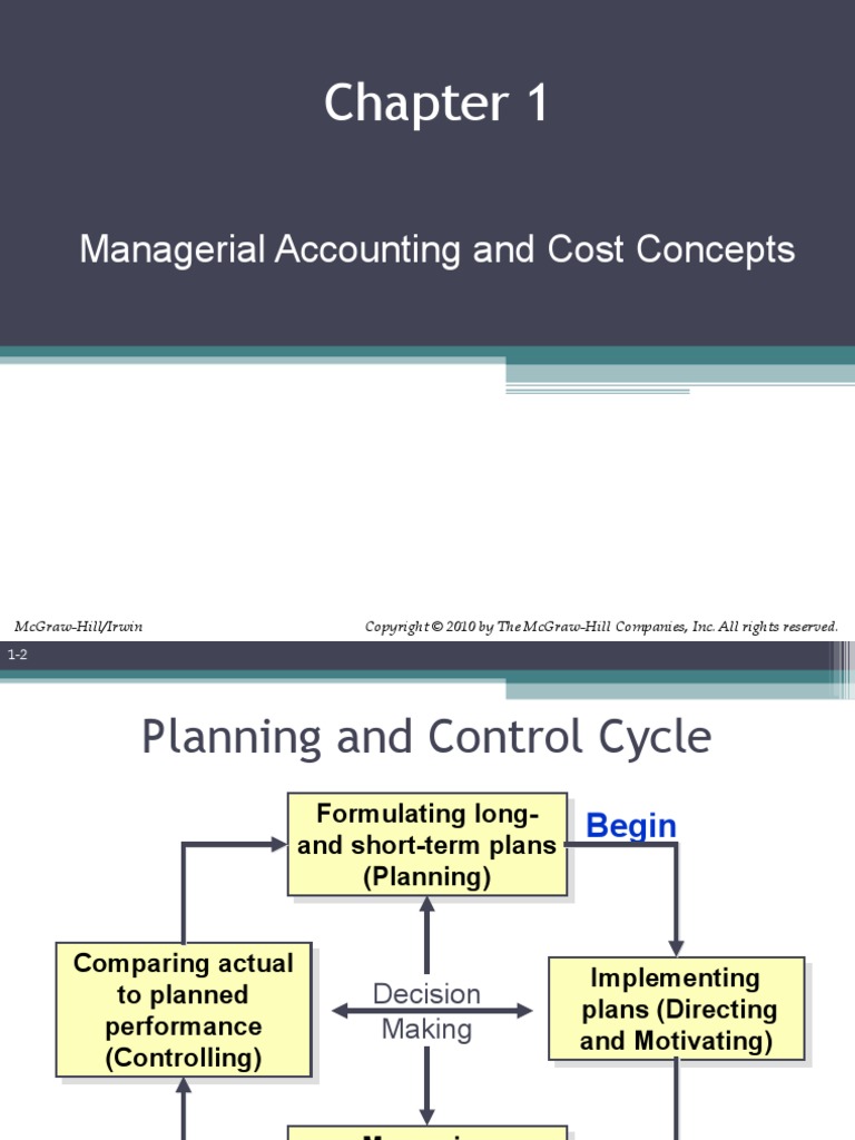 Managerial Accounting and Cost Concepts: Mcgraw-Hill/Irwin | PDF | Cost ...