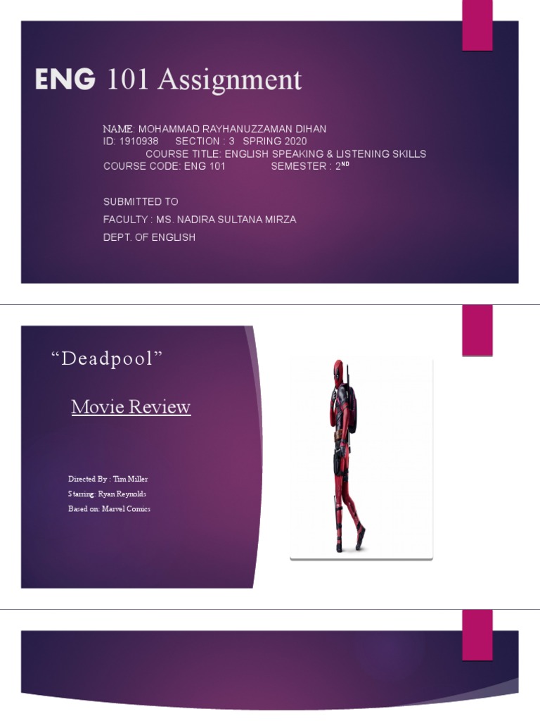 ENG 101 Assignment | PDF