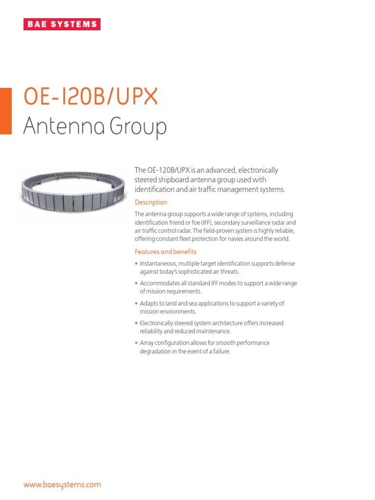 OE-120B/UPX: Antenna Group | PDF | Radar | Telecommunications Engineering