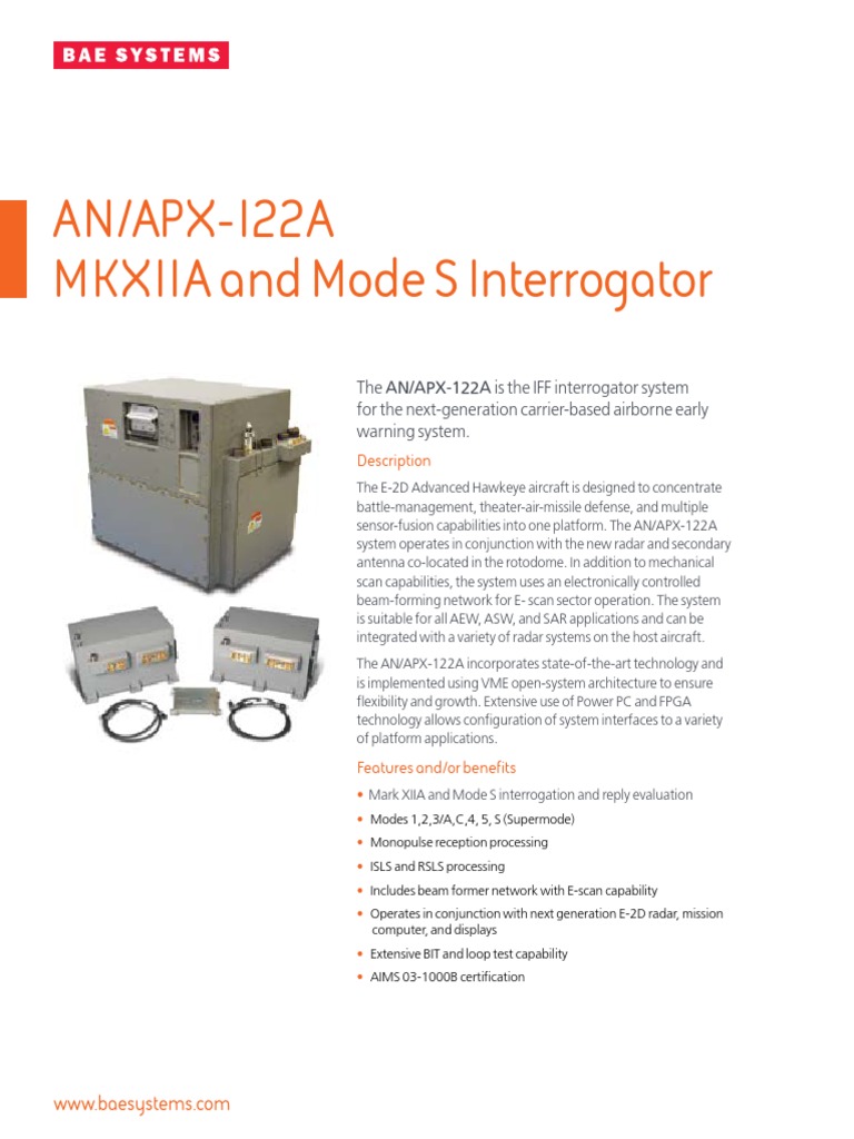 AN/APX-122A MKXIIA and Mode S Interrogator | Download Free PDF ...