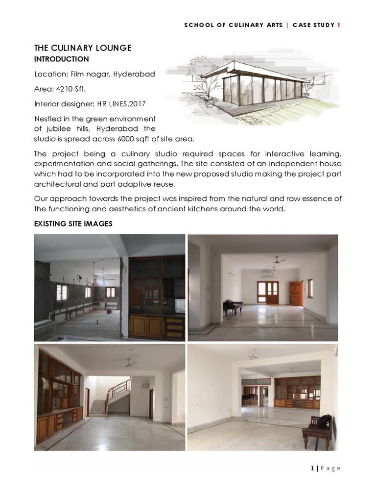 The Culinary Lounge: School of Culinary Arts - Case Study | PDF | Flooring | Kitchen