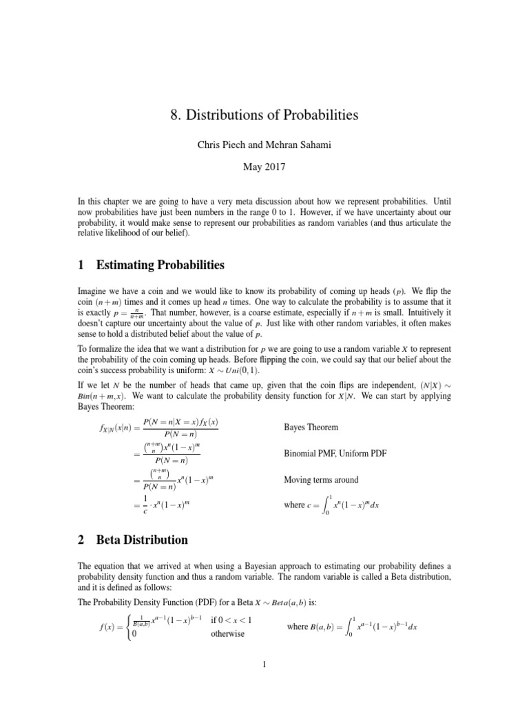 8 Probability As A Variable | PDF | Random Variable | Probability Distribution