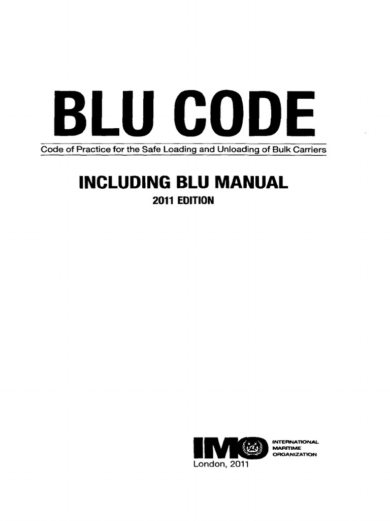 BLU Code and Manual PDF | PDF | Cargo | Stevedore