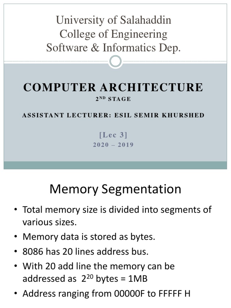 Memory Segmentation in 8086 | PDF | Computer Data Storage | Computer Engineering