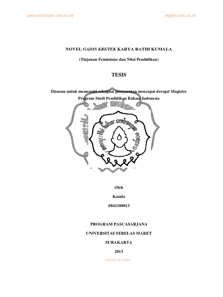Perpustakaan - Uns.ac - Id Digilib - Uns.ac - Id Commit To User NOVEL ...