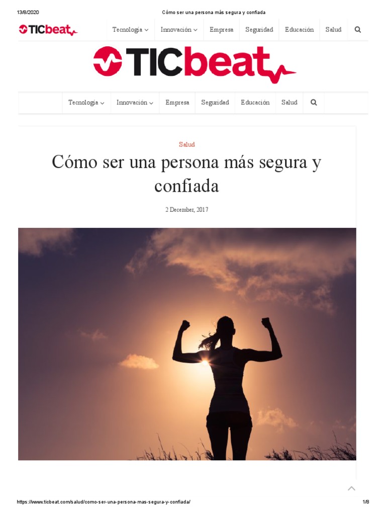 Cómo Ser Una Persona Más Segura y Confiada PDF | PDF | Autoeficacia ...