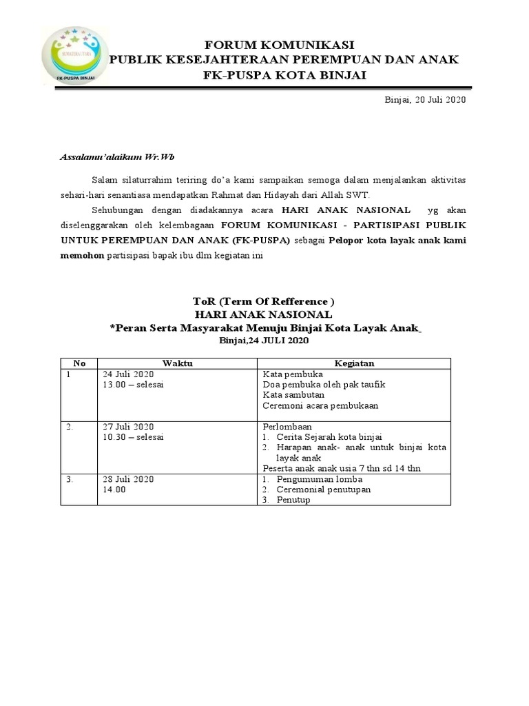 Tor Acara Hari Anak | PDF