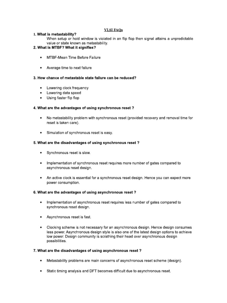 Vlsi Interview Questions | PDF