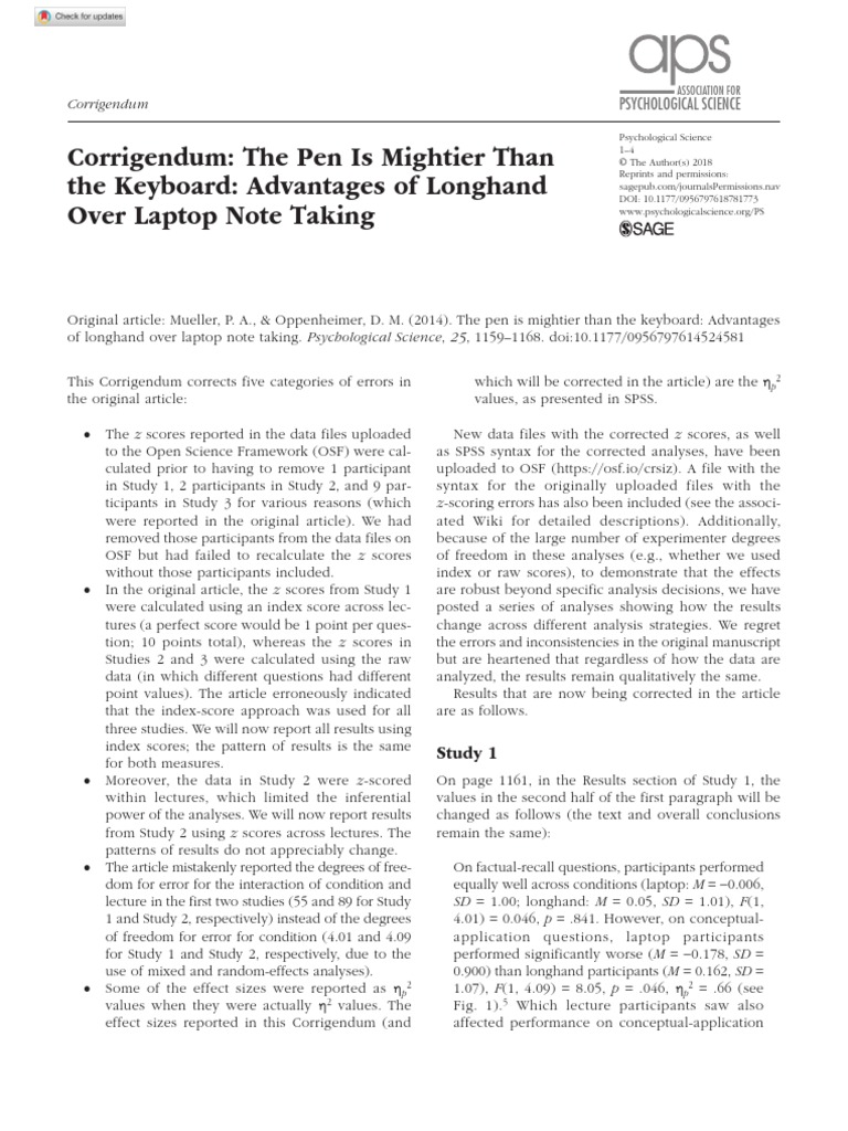 The Pen Is Mightier Than The Keyboard - Advantages of Longhand Over ...