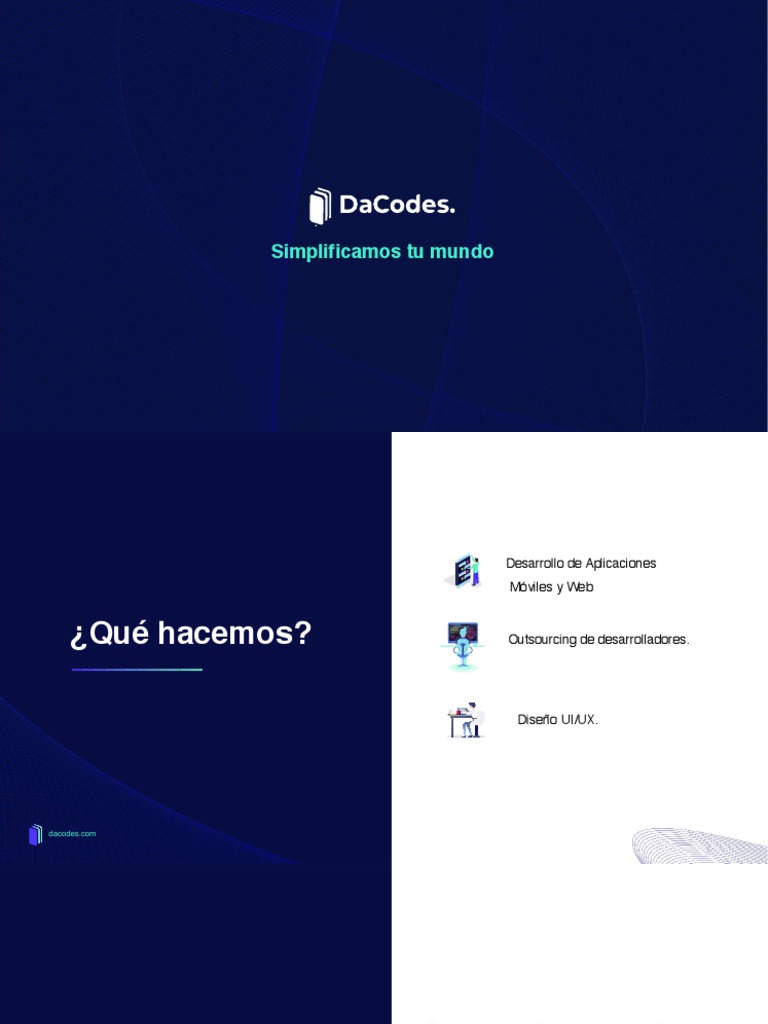 Presentación DaCodes Portafolio | PDF | Aplicación movil | Android (sistema operativo)