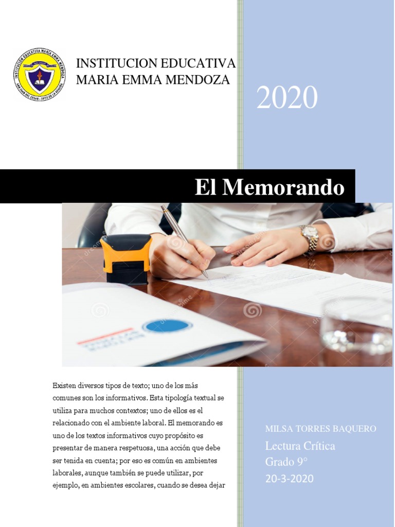 GUIA DE LECT CRITICA El Memorando | PDF | Comunicación | Aprendizaje