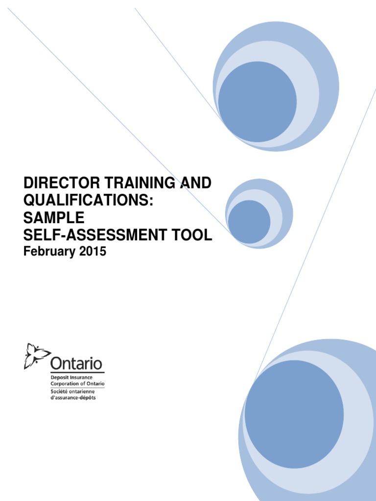 Director Training and Qualifications: Sample Self-Assessment Tool | PDF | Competence (Human ...