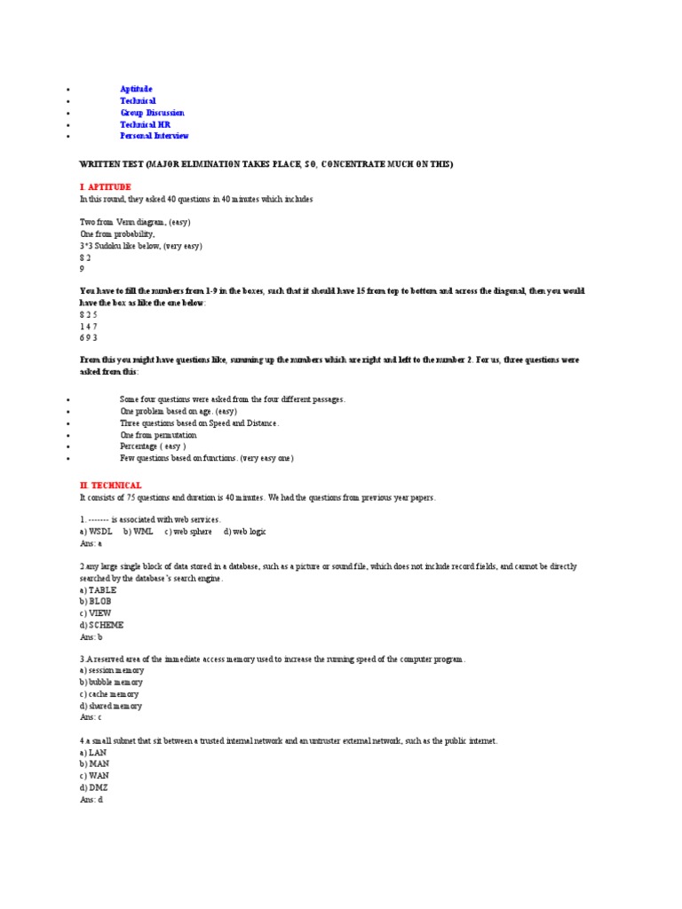 Aptitude Technical Group Discussion Technical Hr Personal Interview Pdf C Programming 