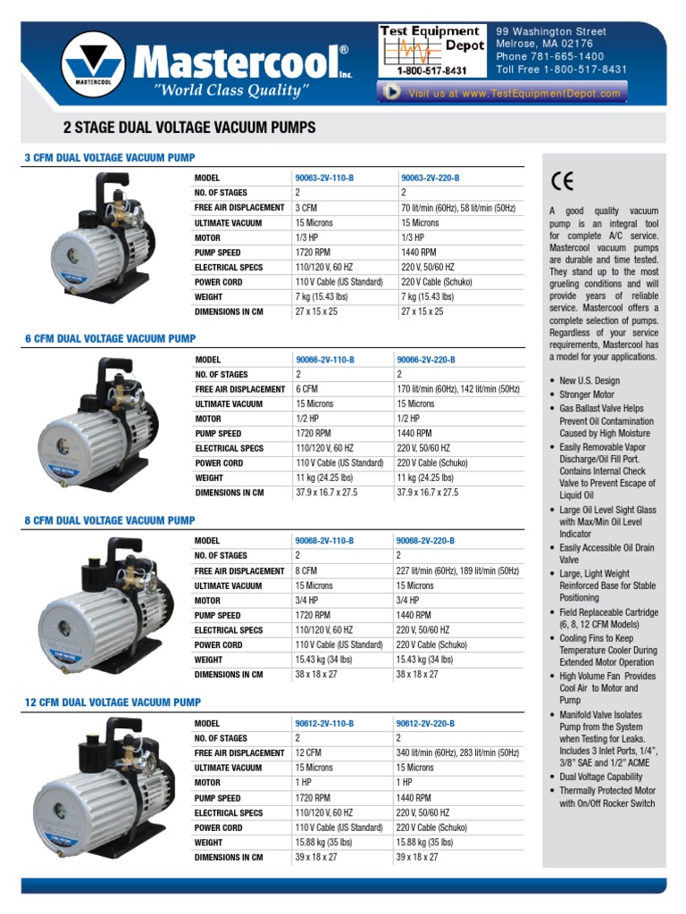 Bomba Vacio - Mastercool | PDF | Vacuum | Pump