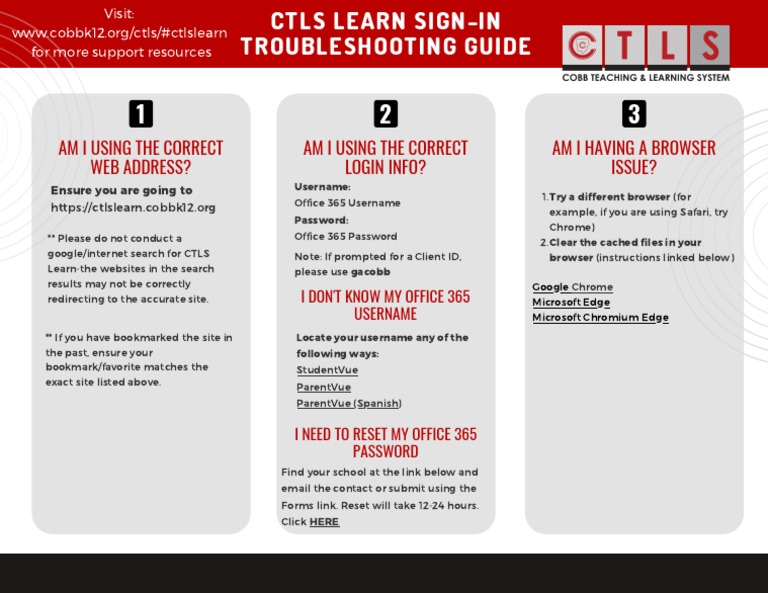Ctls Learn Sign-In Troubleshooting | PDF | Web Technology | Web Software