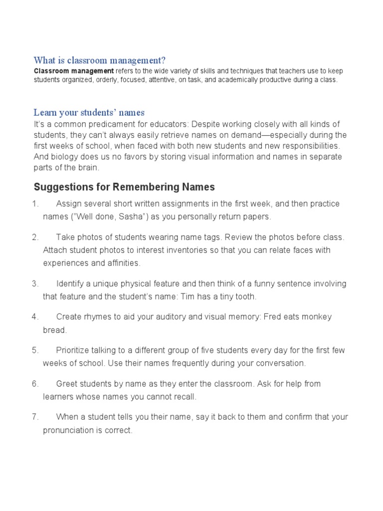 Effective Classroom Management Techniques: Strategies for Learning ...