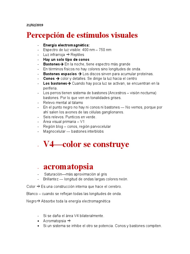 Estimulos Visuales | PDF | Percepción visual | Color