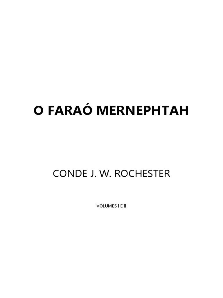 J. W. Rochester - O Farao de Mernephtah | PDF | Osíris | Morte