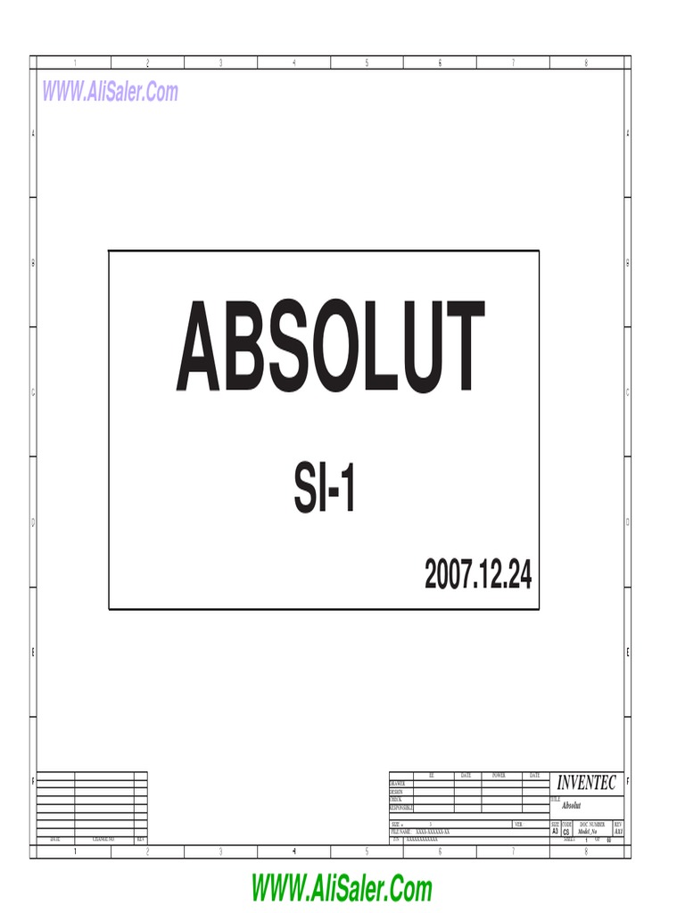 HP Elitebook 8730w Inventec Absolut Rev Ax1 Schematics | PDF | Digital ... HP Elitebook 8730w Inventec Absolut Rev Ax1 Schematics | PDF | Digital ...