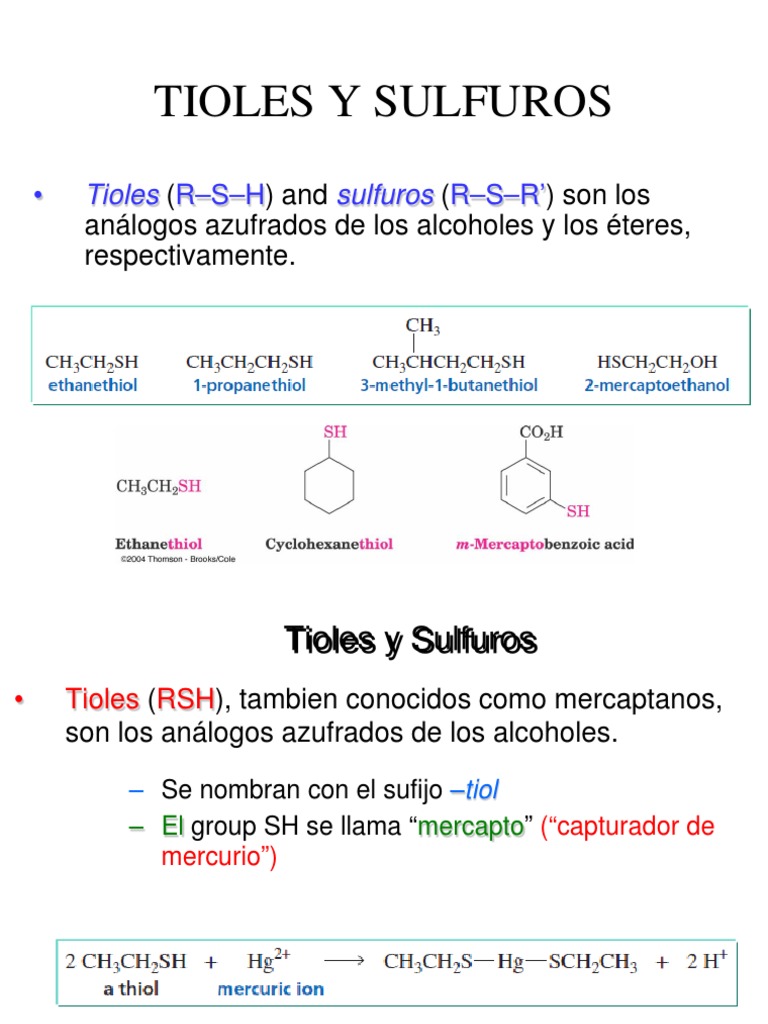 Tioles y Sulfuros 1-2017 | PDF