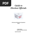 Belize General Election Training Guide | PDF | Voting | Ballot
