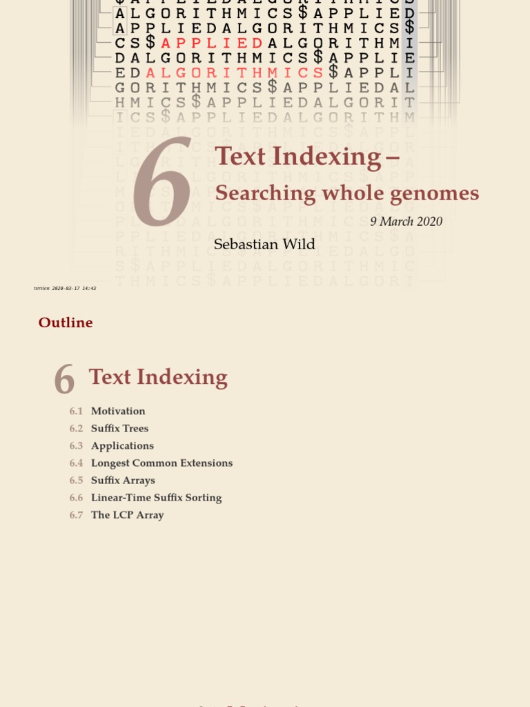 Notes 06 Text Indexing PDF | PDF | Algorithms And Data Structures ...