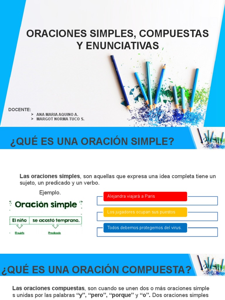 Oraciones Simples y Compuestas | PDF