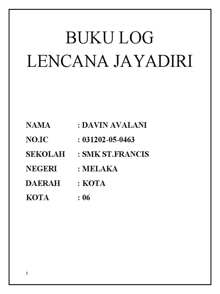 Buku Log Lencana Jayadiri | PDF
