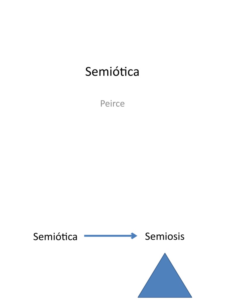 Triada Semiótica de Peirce: Ejemplos y Definición | PDF | Charles ...
