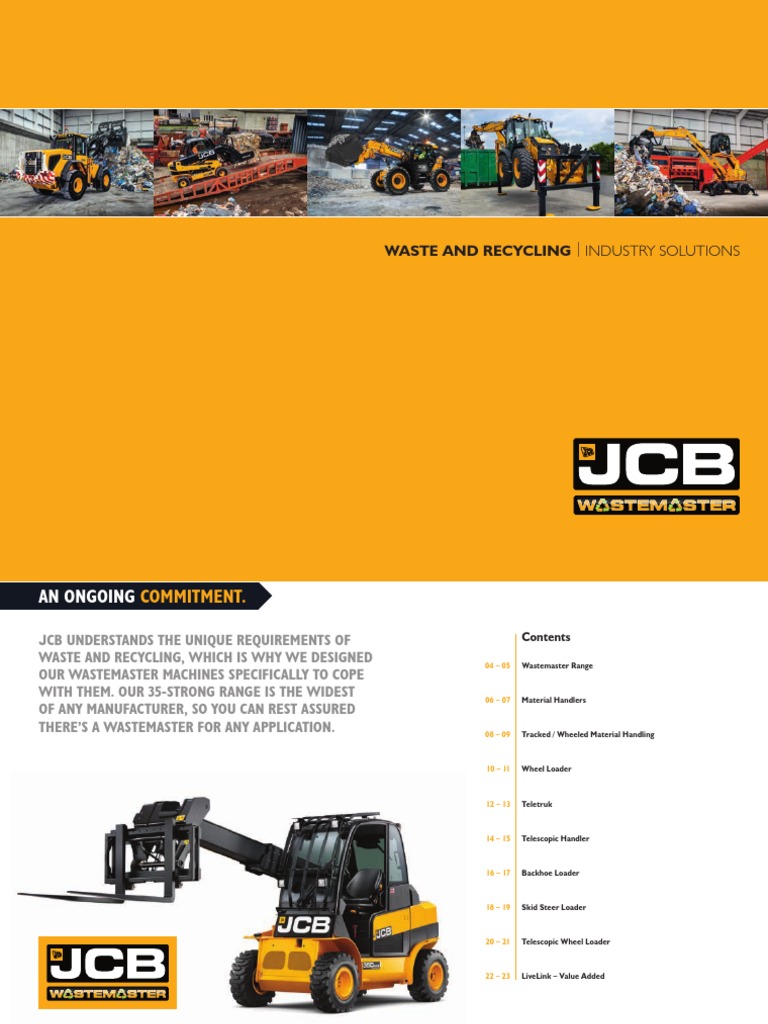 JCB Wastemaster Brochure 2017 | PDF | Loader (Equipment) | Truck