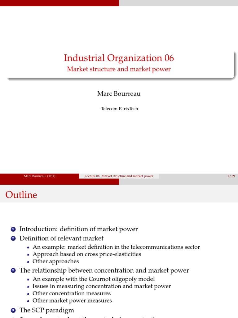 Market Structure and Power Analysis | PDF | Market Power | Oligopoly
