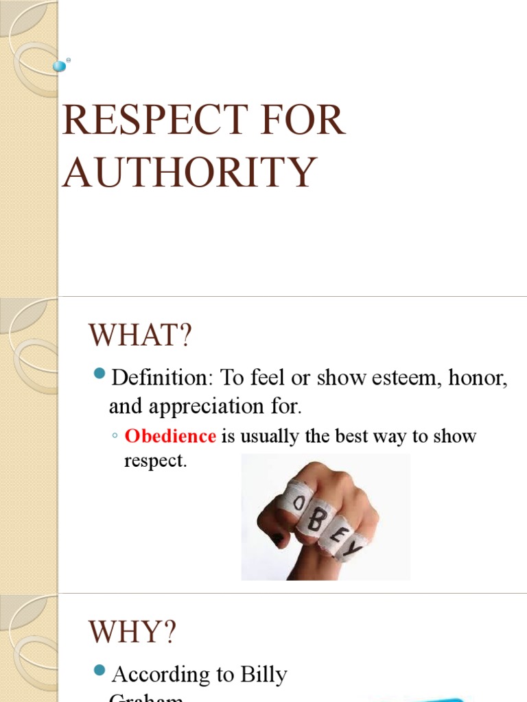 Respect For Authority | PDF