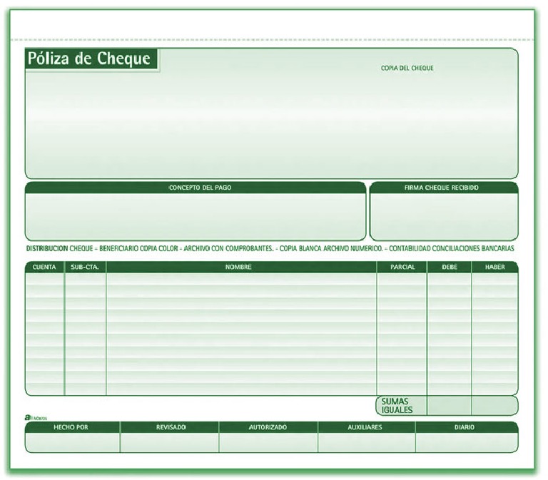 Formato Poliza de Cheque | PDF