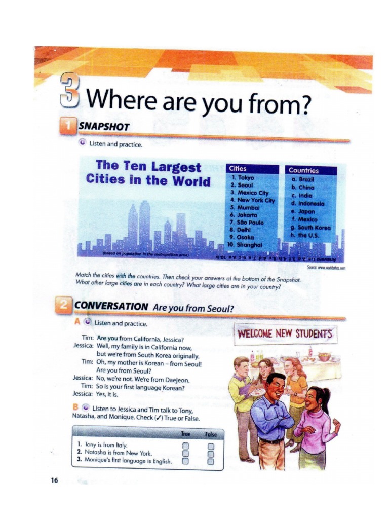 Unit 3 Where Are You From | PDF