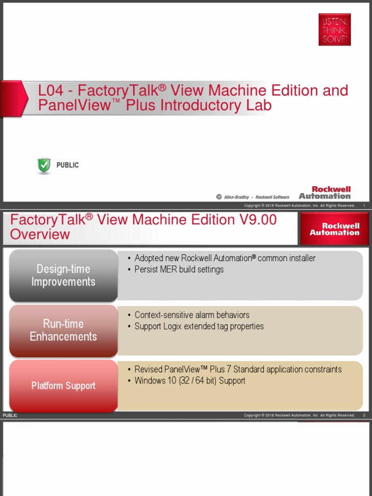 L04 - Factorytalk View Machine Edition and Panelview Plus Introductory Lab | PDF | Microsoft ...