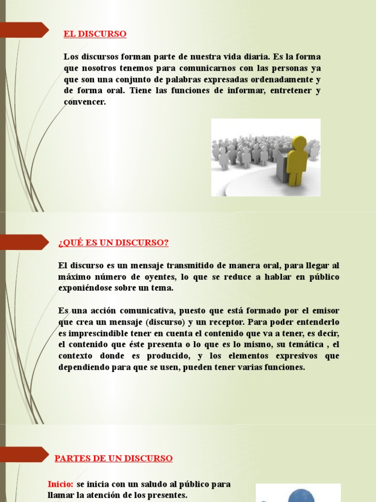 Las formas y elementos de un discurso efectivo | PDF | Narrativa | Discurso