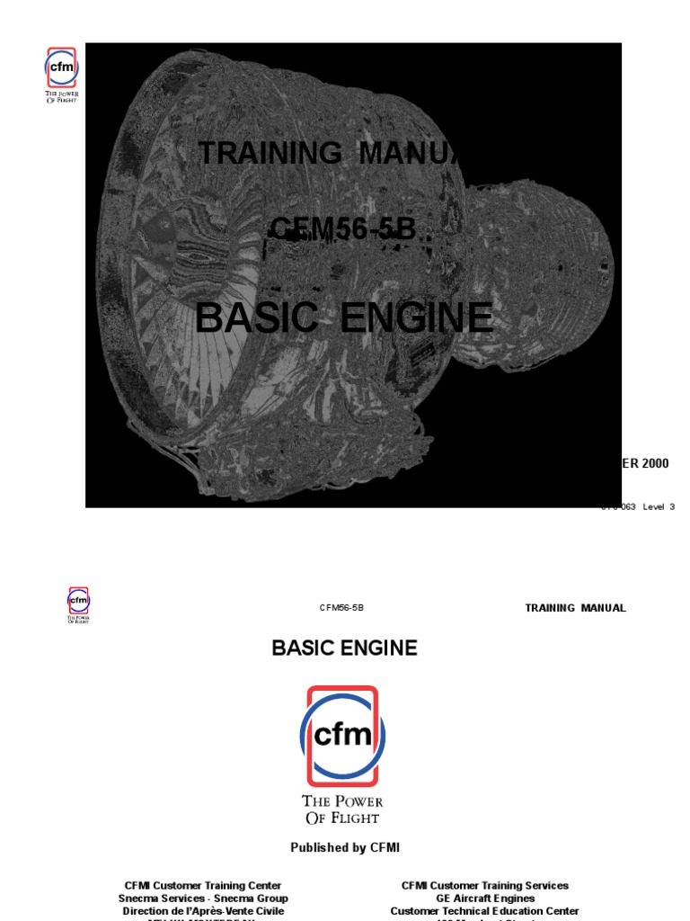 Training Manual CFM56-5B: Basic Engine | PDF | Turbine | Propulsion