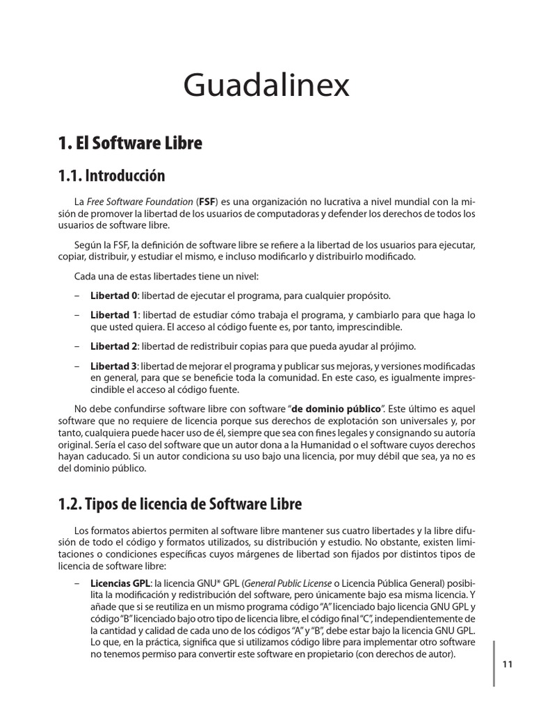 Introducción a Guadalinex y Software Libre | PDF | Software libre | Distribución de Linux