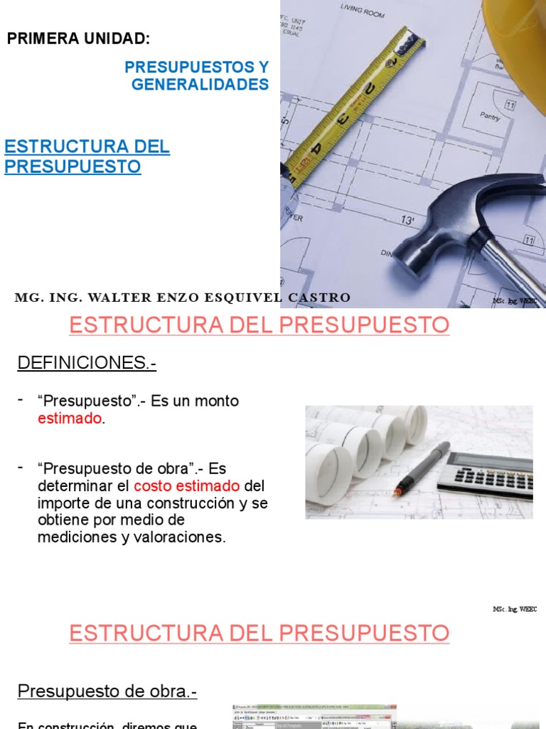Estructura Del Presupuesto | Descargar gratis PDF | Presupuesto | Higiene
