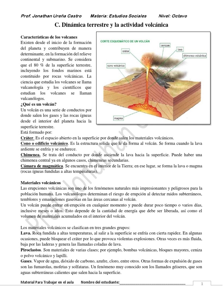 Estructura y Riesgos de los Volcanes | PDF | Volcán | Placas tectónicas