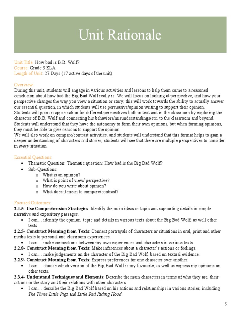 Unit Rationale | PDF | Reading Comprehension | Epistemology