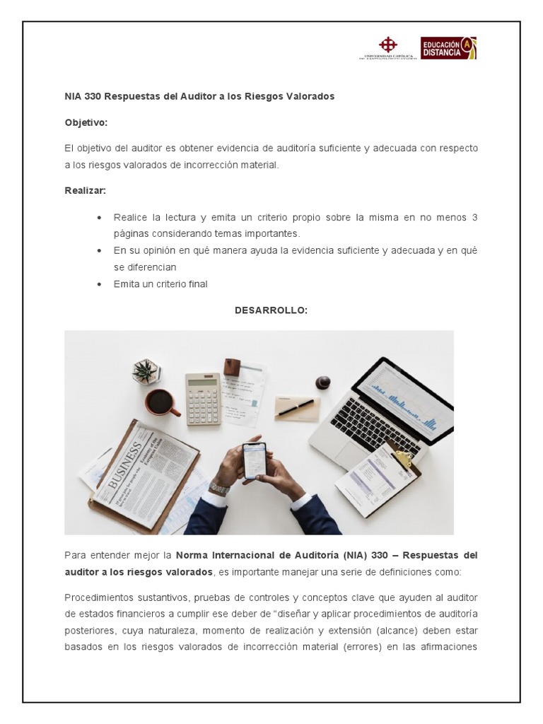 Análisis de la Norma Internacional de Auditoría NIA 330 - Respuestas ...