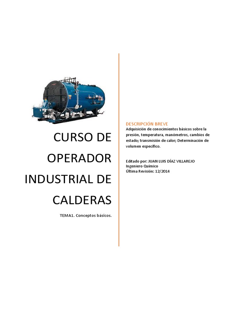 Curso de Operador Industrial de Calderas | PDF | Calor | Gases