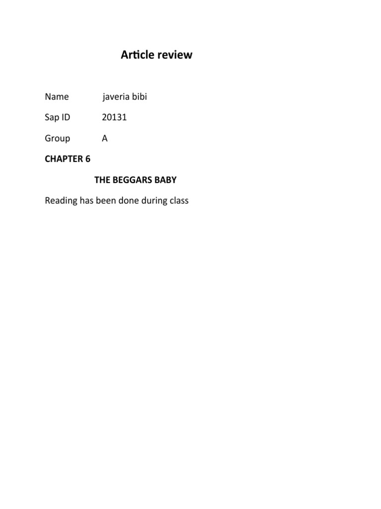 Article Review | PDF