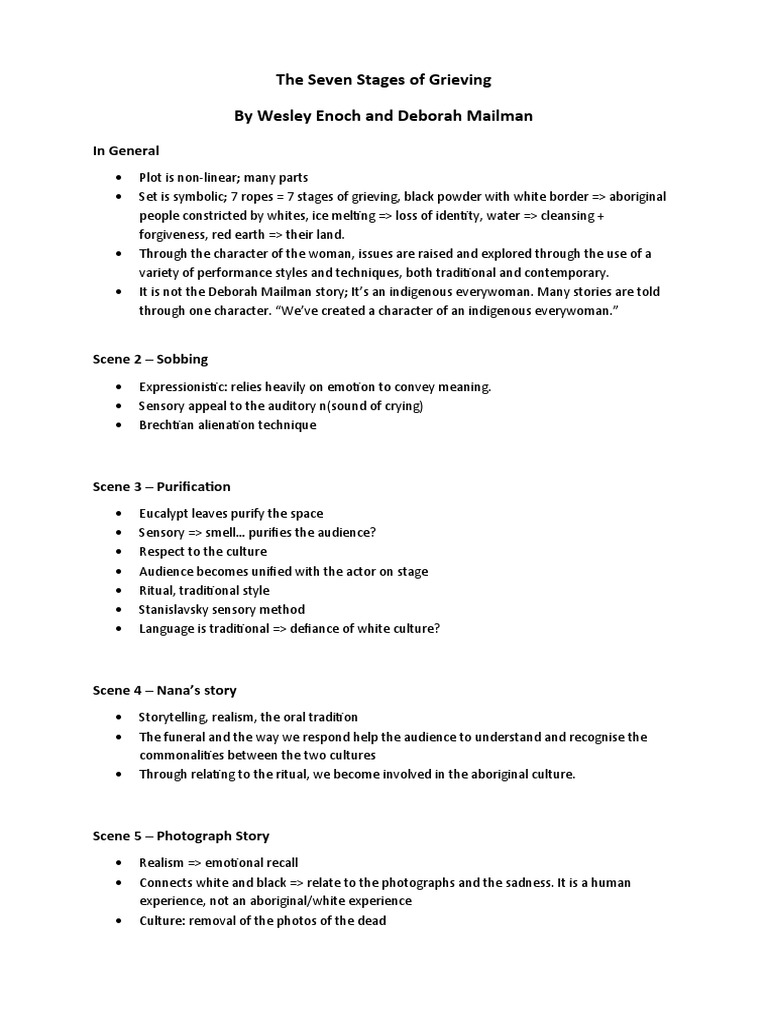 The Seven Stages of Grieving | PDF | Storytelling | Indigenous Australians