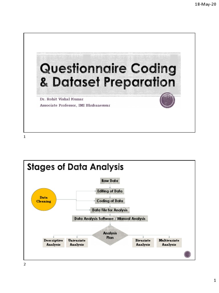 S15 Data Editing and Coding | PDF | Level Of Measurement | Data